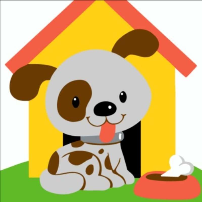 Cartoon Animals Dog Diy Paint By Numbers Kits For Kids PBN91404 – Adult ...