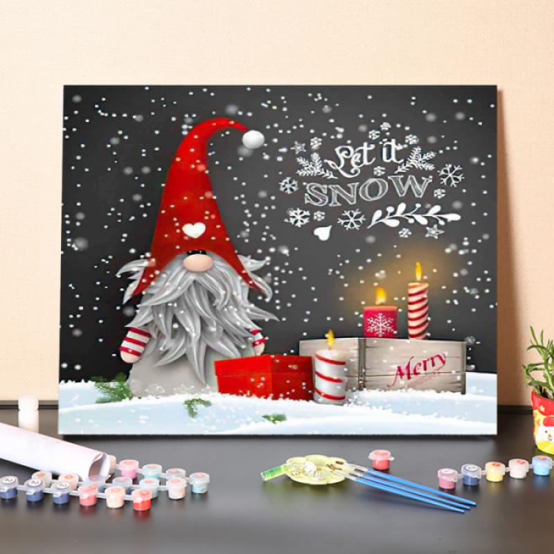 Christmas Traditional Scandinavian Dwarf-Paint by Numbers Kit – Adult ...
