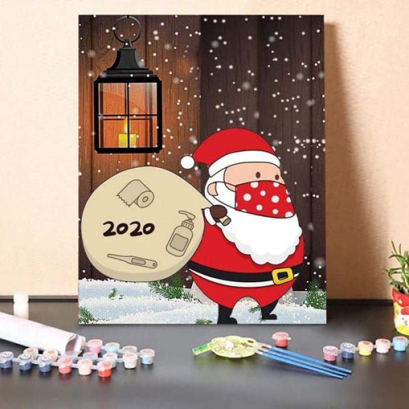 Cute Santa Claus-Paint by Numbers Kit – Adult Paint By Numbers
