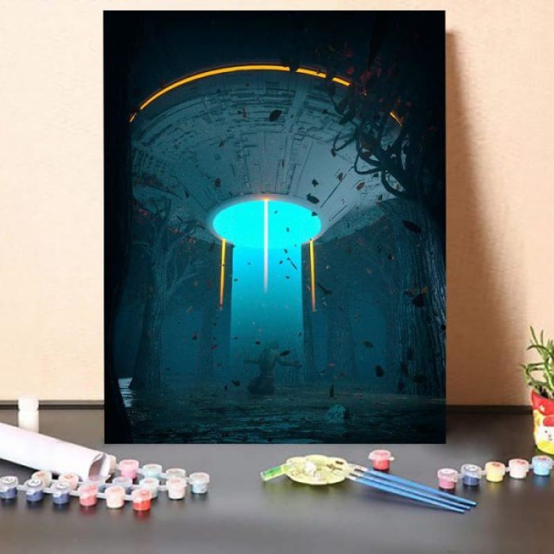 Paint by Numbers Kit-Beauty-Spaceship 2 – Adult Paint By Numbers