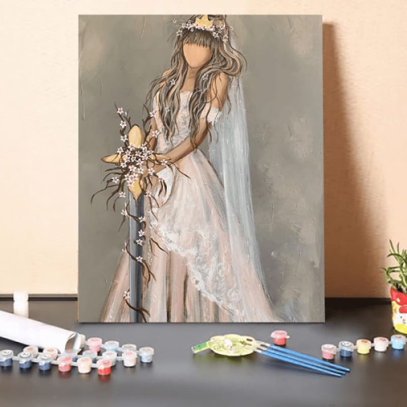Paint by Numbers Kit-The bride drawing the sword – Adult Paint By Numbers