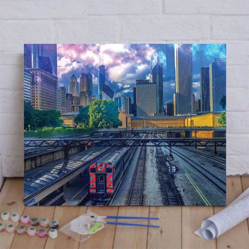 Track Number 3 Paint By Numbers Kit – Adult Paint By Numbers